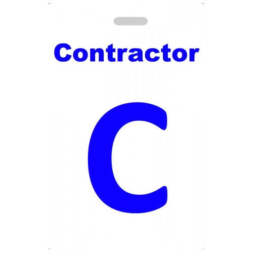 PVC Printed Contractor Badges, - 10 pack